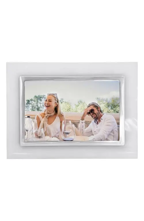 MARIPOSA Bordered 4 X 6-inch Picture Frame - White