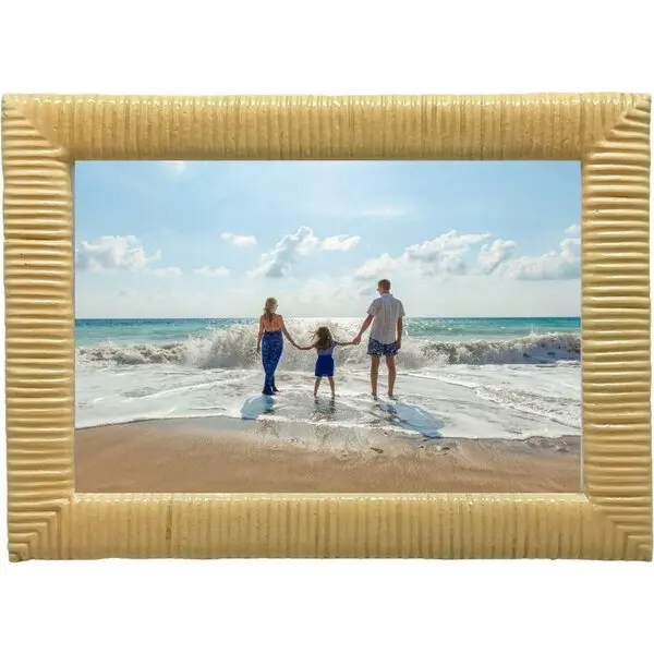 MARIPOSA Woven Texture 4 X 6-inch Picture Frame - Yellow