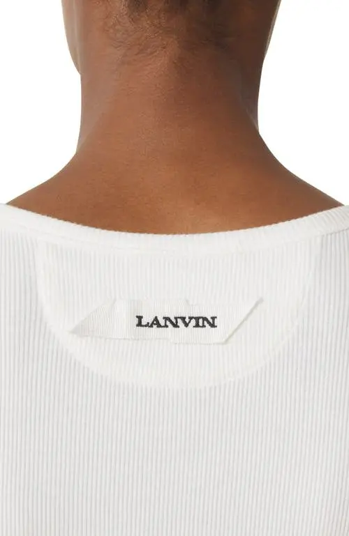 LANVIN Mother And Daughter Ribbed Jersey Tank Top - White