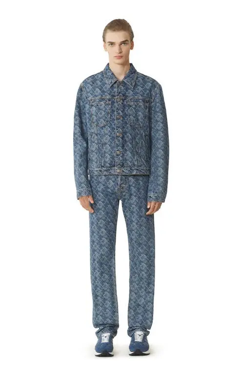 LANVIN Lunar Year Jacquard Denim Jacket - Blue