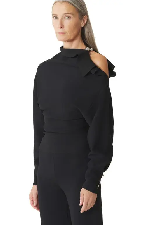 LANVIN Viscose Blend Sweater - Black