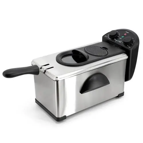 MEGACHEF 3.17 Quart Stainless Steel Electric Deep Fryer With Timer