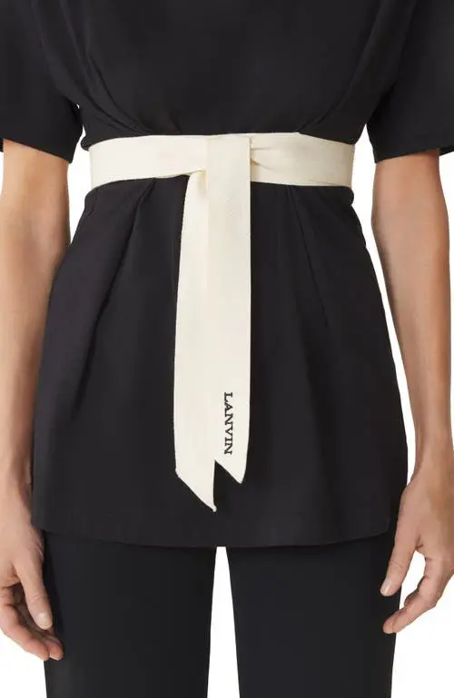 LANVIN Belted Cotton And Silk T-shirt