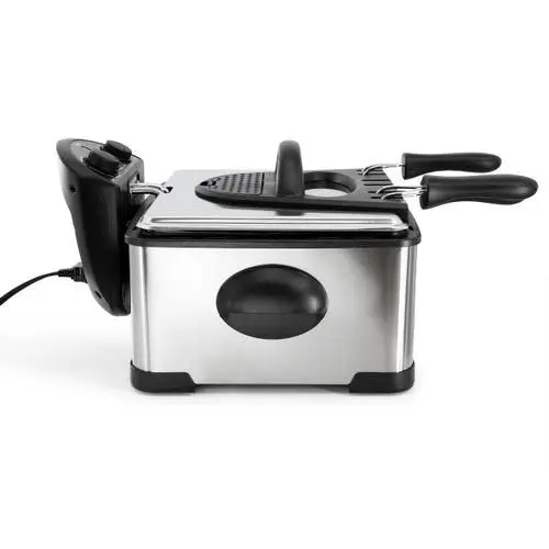 MEGACHEF 4.23 Quart Stainless Steel Electric Deep Fryer With Timer