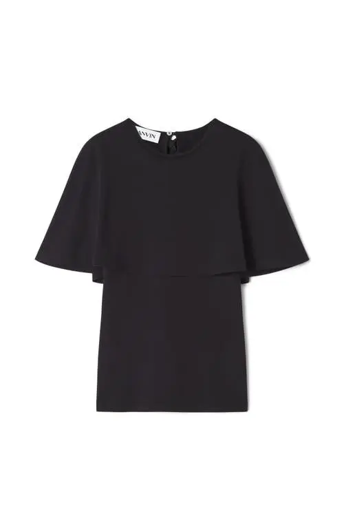 LANVIN Cape T-shirt In Cotton And Silk