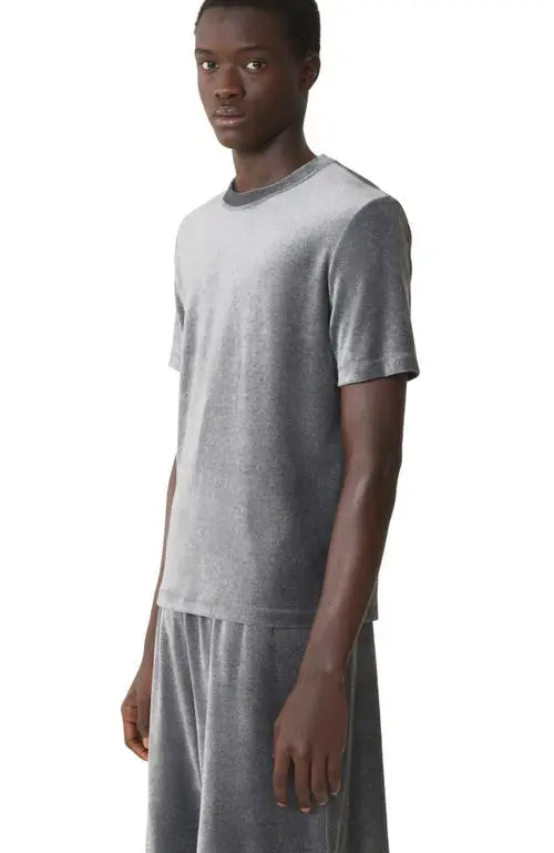 LANVIN Velvet T-shirt - Dark Grey