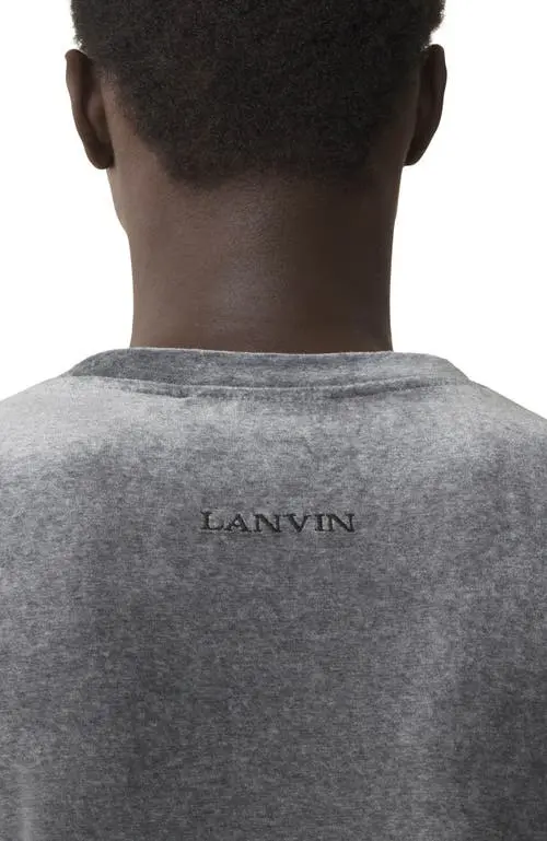 LANVIN Velvet T-shirt - Dark Grey