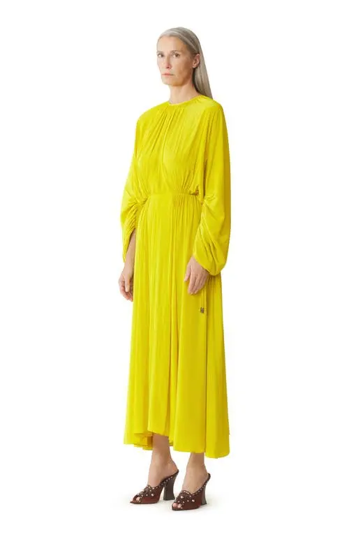 LANVIN Fitted Charmeuse Dress - Yellow