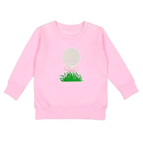 SWEET WINK Golf Tee Bow Patch Sweatshirt - Pink