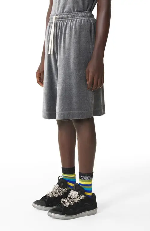 LANVIN Velvet Bermuda Shorts