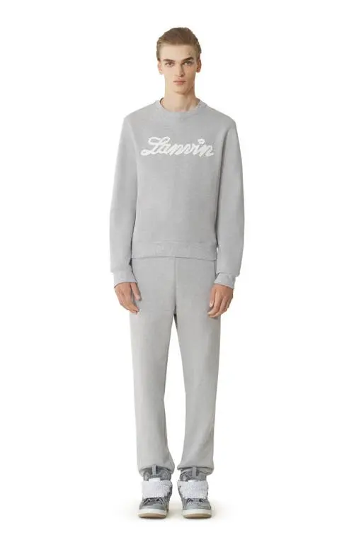 LANVIN Ribbon Logo Sweatshirt - Heather Grey