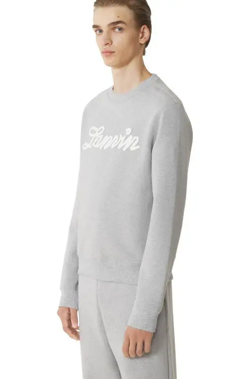 LANVIN Ribbon Logo Sweatshirt - Heather Grey