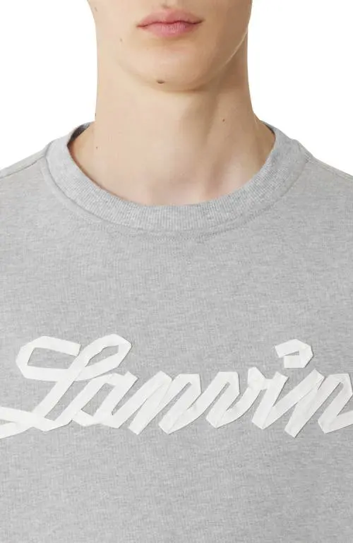 LANVIN Ribbon Logo Sweatshirt - Heather Grey