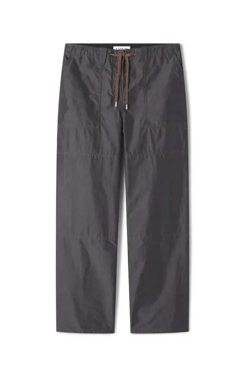 LANVIN Wide-leg Chambray Pants - Black