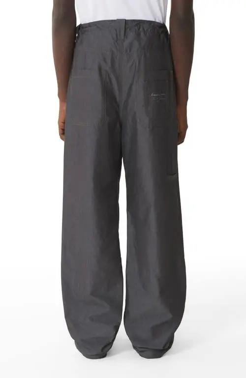 LANVIN Wide-leg Chambray Pants - Black