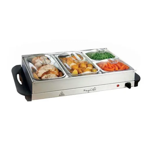 MEGACHEF Buffet Server & Food Warmer - Grey