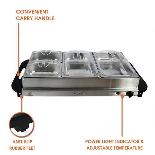 MEGACHEF Buffet Server & Food Warmer