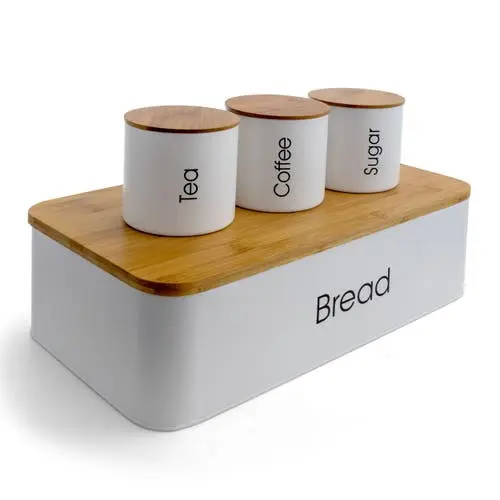 MEGACHEF Kitchen Food Storage And Organization 4 Piece Canister Set