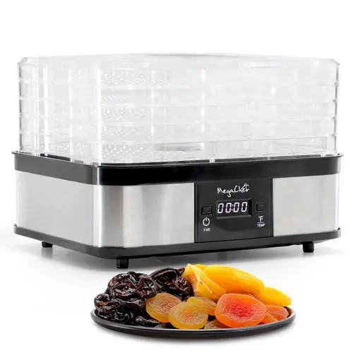 MEGACHEF 5 Tray Food Dehydrator With Timer And Temperature Control