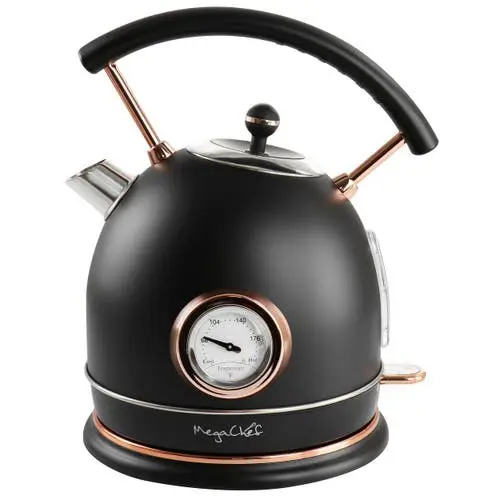 MEGACHEF 1.9 Quart Half Circle Electric Tea Kettle With Thermostat