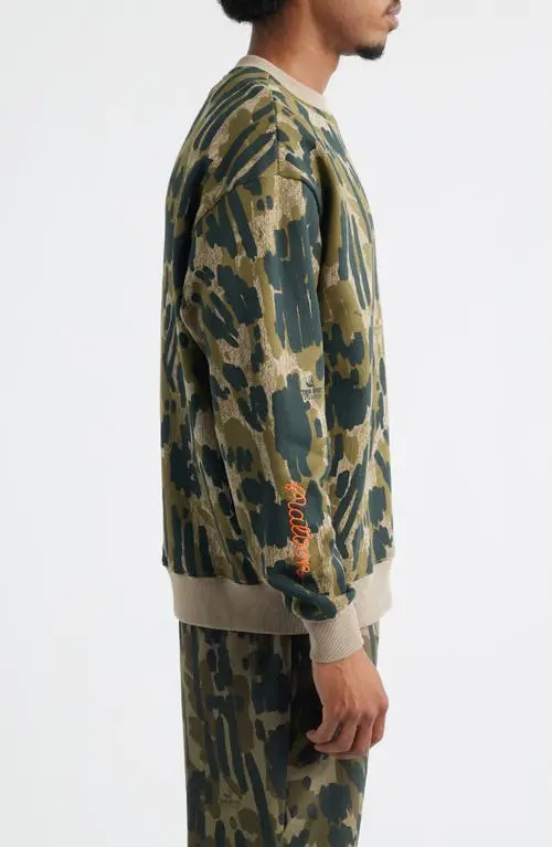 MALBON Range Tour Divot Camo Cotton Sweatshirt