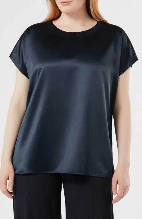 Marina Rinaldi Mrs. Lirica Mixed Media T-shirt - Midnight Blue