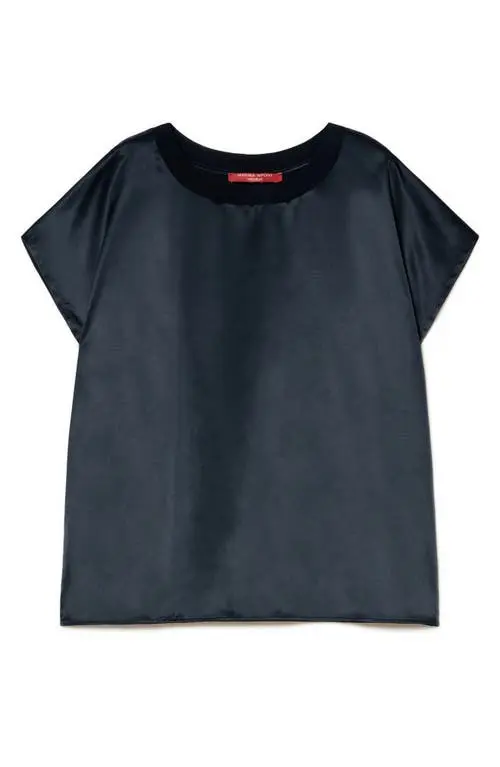 Marina Rinaldi Mrs. Lirica Mixed Media T-shirt - Midnight Blue