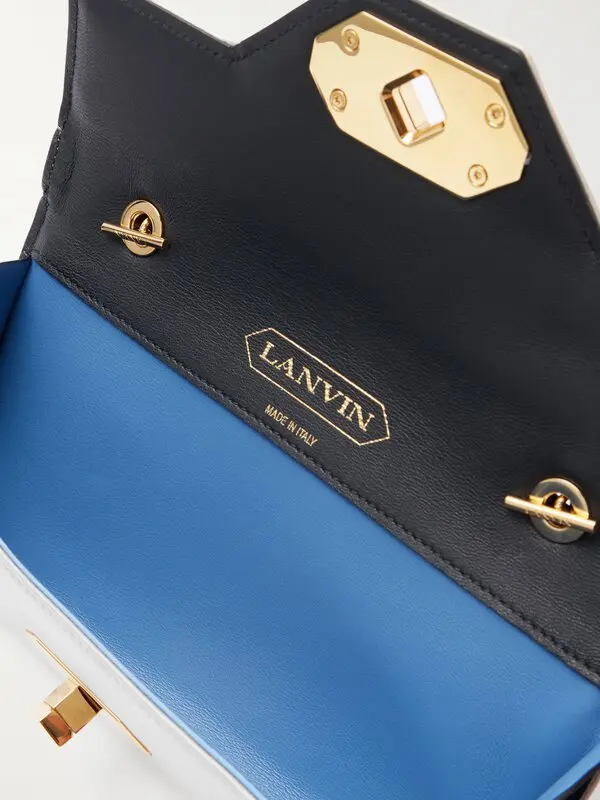 LANVIN Invitation Small Metallic Satin Clutch - Silver