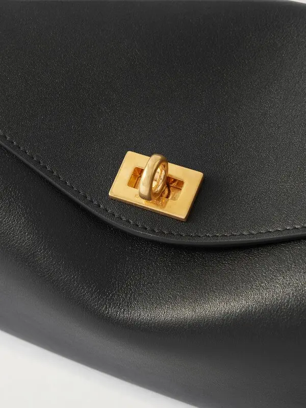 Balenciaga Paris Vii Leather Shoulder Bag - Black