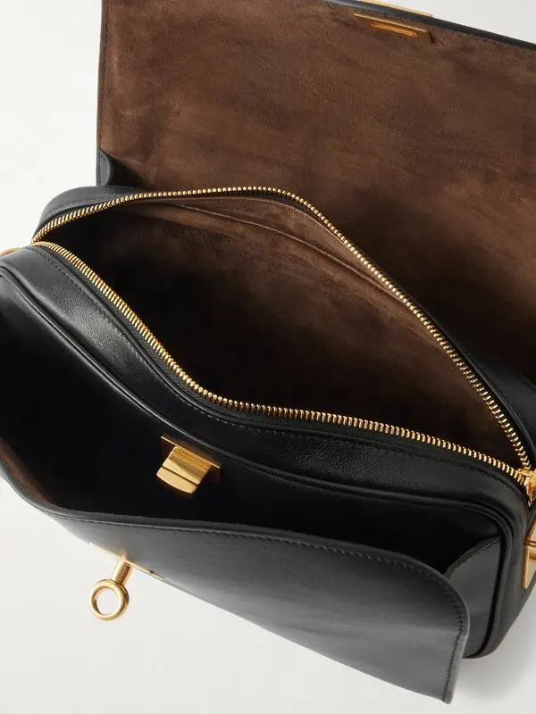 Balenciaga Paris Vii Leather Shoulder Bag - Black