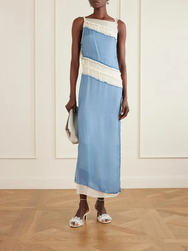 NEOUS Belel Lace-trimmed Twill Sandals - Neutrals