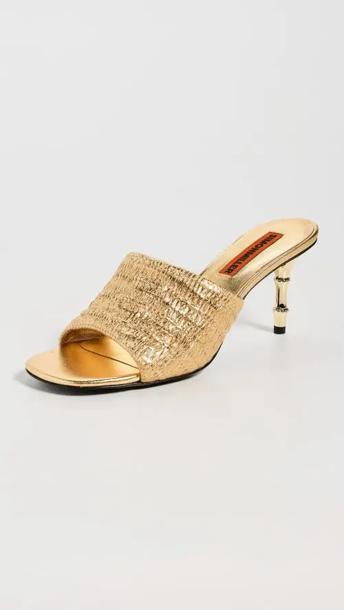 SIMONMILLER Metallic Raffia Playa Heel - Natural
