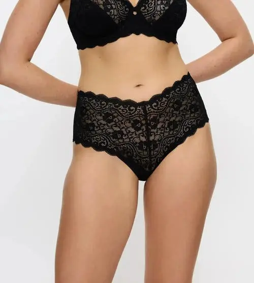 TRIUMPH Amourette High-waisted Lace Brief - Black