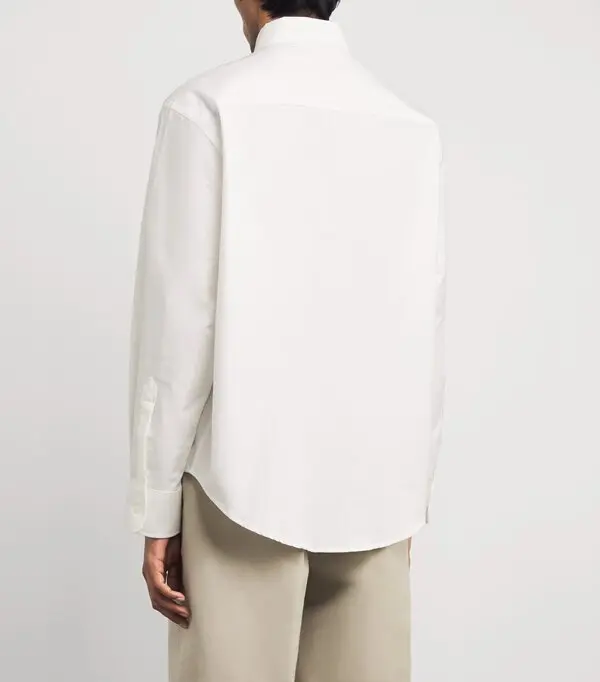 AMI Paris Cotton De Coeur Oxford Shirt - White