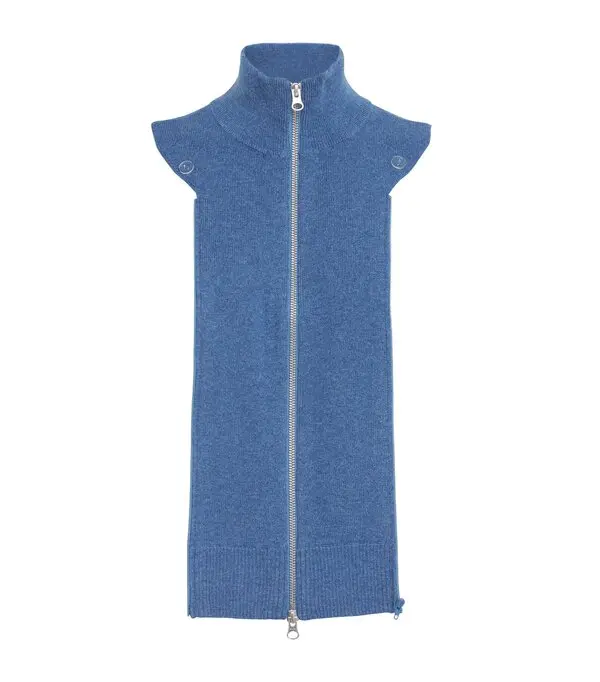 Veronica Beard Merino Wool-cashmere Uptown Dickey - Blue