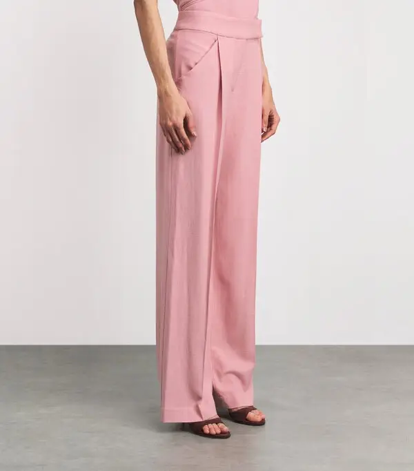 Veronica Beard Marbeau Wide-leg Trousers - Pink