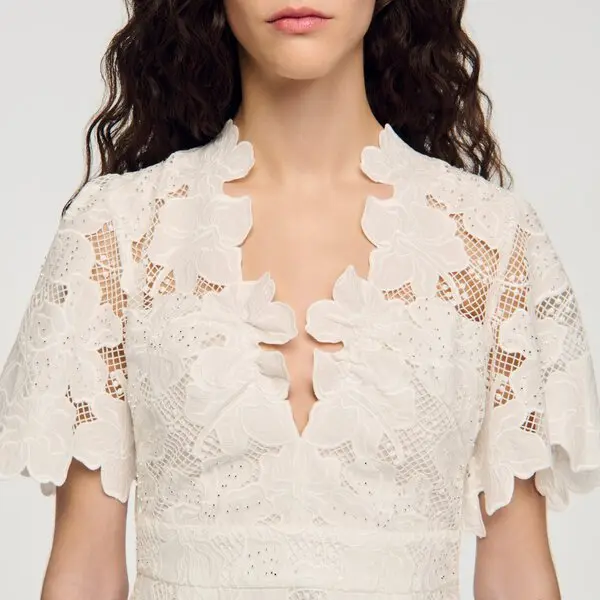 Sandro Floral Lace Mini Dress