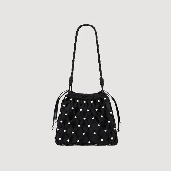 Sandro Studded Net Mesh Bag