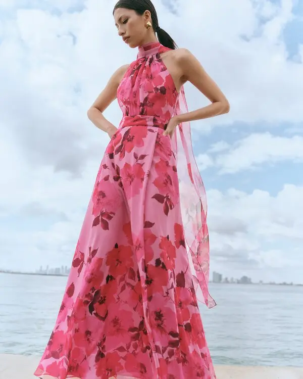 pink and aqua dress Happy Sunday, friends  This pretty new dress just came in and I am  loving this color combo. The aqua with the bright pink floral is so fun and  fresh for summer