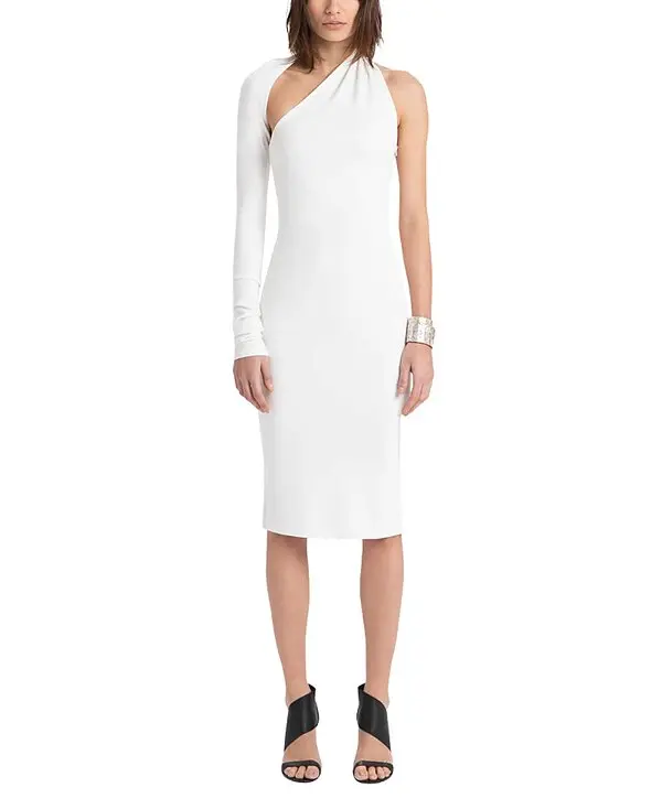 MARCELLA One Shoulder Midi Dress - Off White