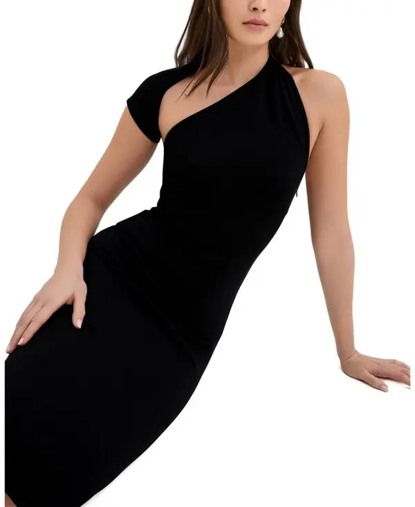 MARCELLA Manhattan Sleeveless Midi Dress - Black