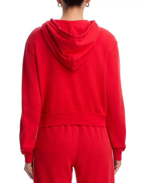 Aqua Sailboat Snap Front Hoodie - Red