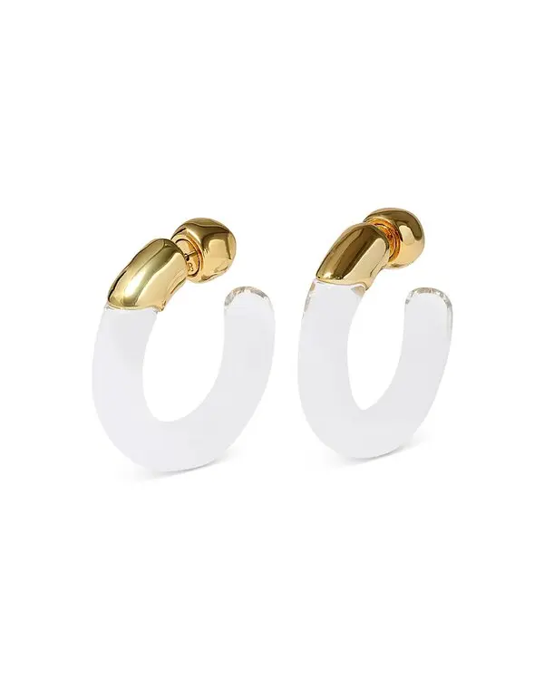 Alexis Bittar Liquid Lucite Hoop Earrings - No Color