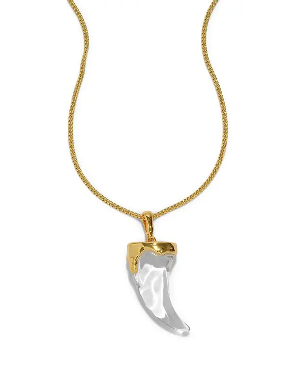 Alexis Bittar Liquid Lucite Horn Pendant Necklace - No Color