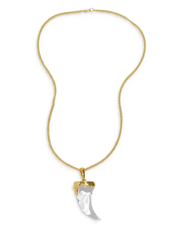 Alexis Bittar Liquid Lucite Horn Pendant Necklace