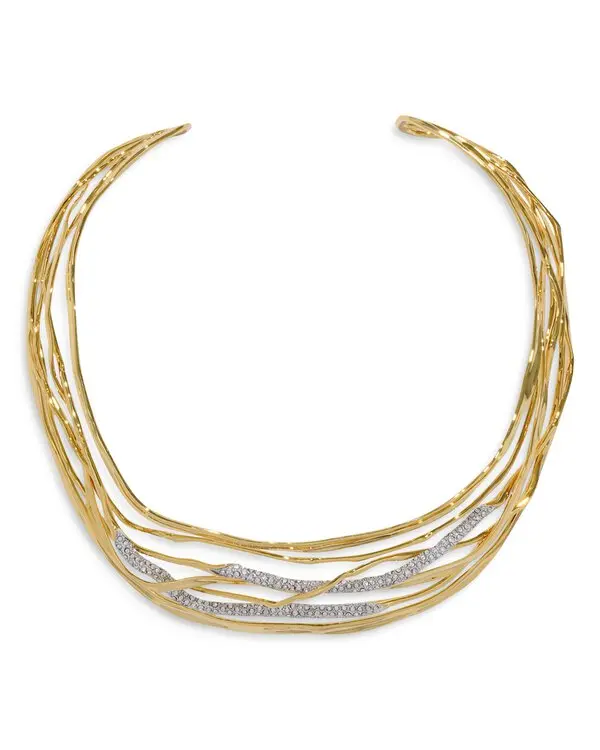 Alexis Bittar Solanales Crystal Woven Collar Necklace