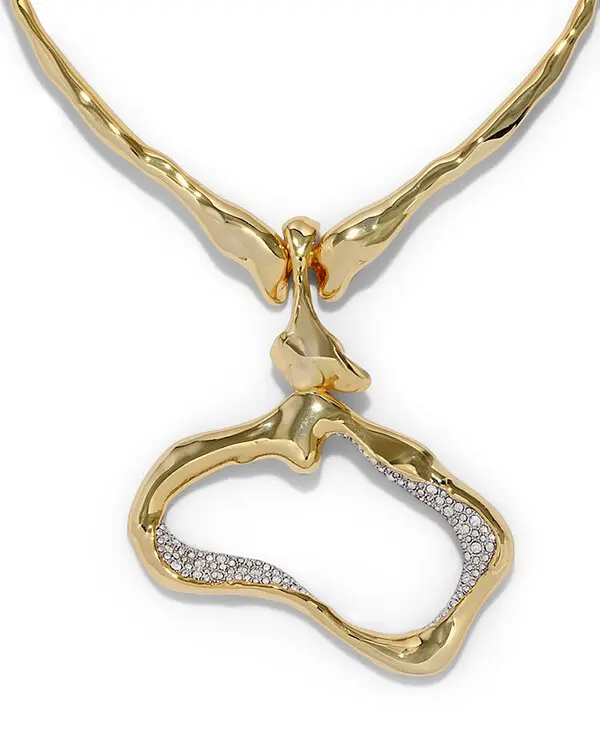 Alexis Bittar Solanales Crystal Modernist Collar Pendant Necklace - Crystals