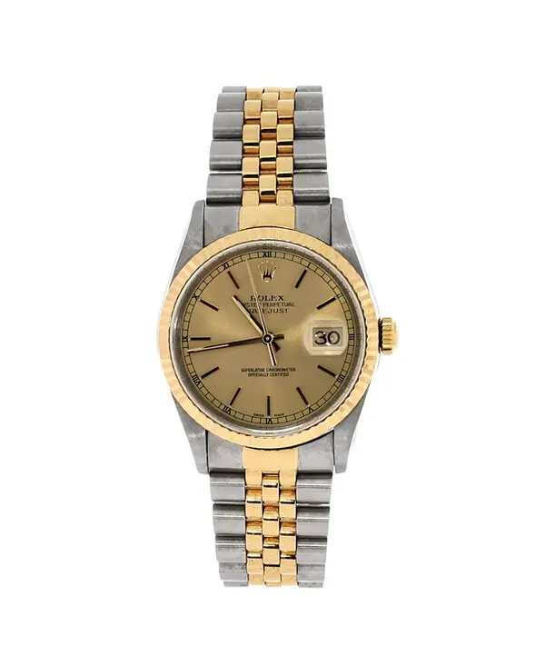 ROLEX Oyster Perpetual Datejust Automatic Watch In Stainless Steel And Gold 36mm - Dial Color: Gold