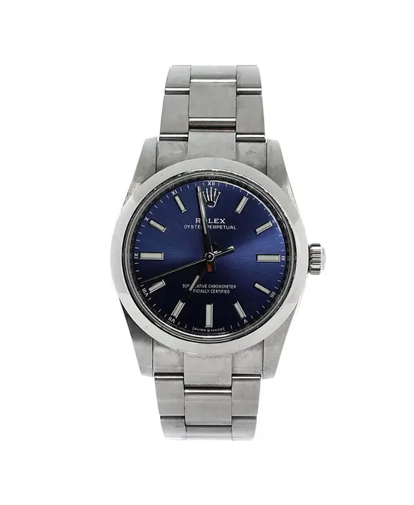 ROLEX Oyster Perpetual Automatic Watch In Stainless Steel 34mm - Dial Color: Blue