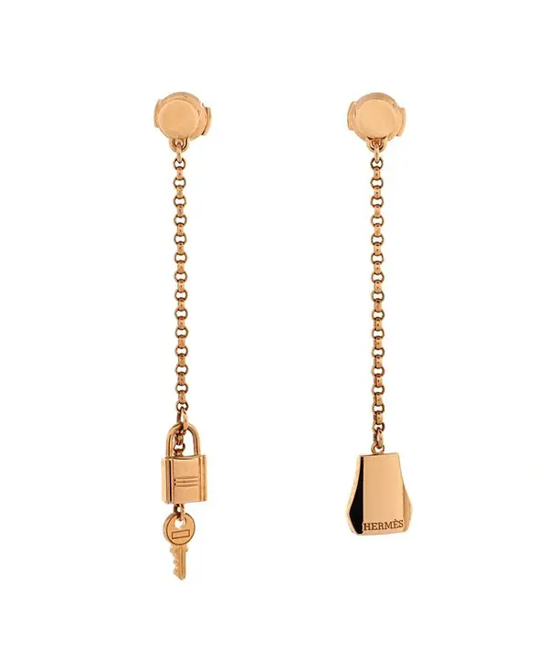 Hermès Kelly Clochette Drop Earrings - Pink